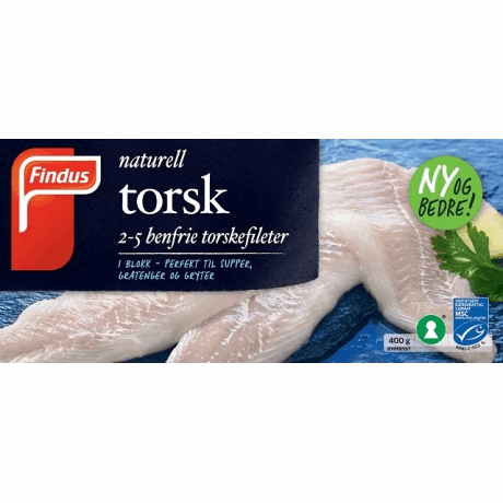 Torskefilet Naturell Blokk 400g - Kassalapp®